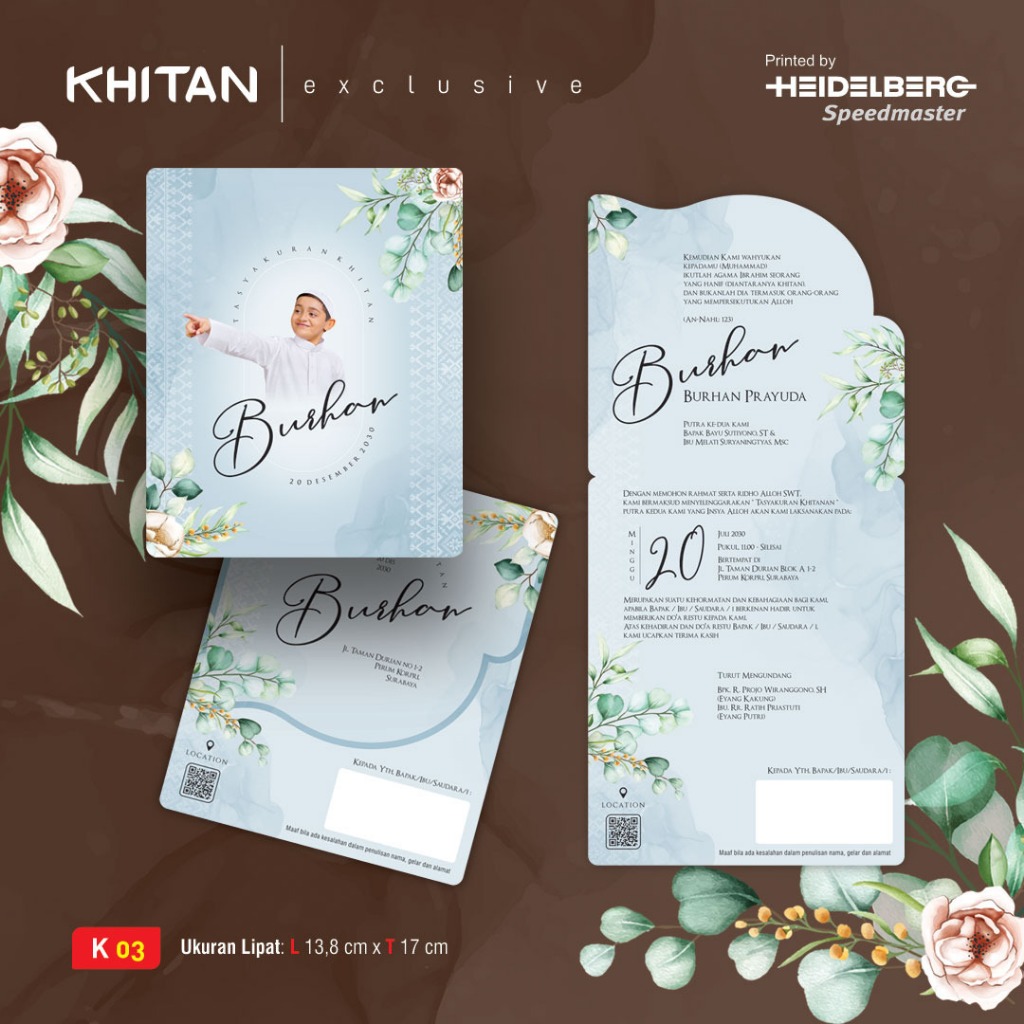 Jual Blangko Undangan Khitan 03 | Blangko Undangan kosong | Kertas ...