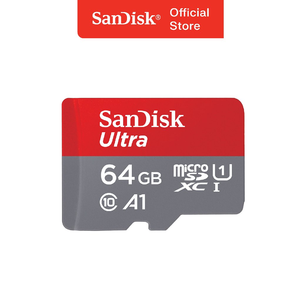 Jual Memory Card | Micro SD 64GB SanDisk Ultra A1 up to 140Mbps Class 10 - Garansi Resmi 10 ...