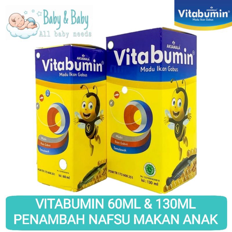Jual VITABUMIN Madu Ikan Gabus 60ml & 130ml | Suplemen Vitamin Penambah Nafsu Makan Anak ...