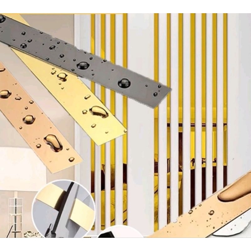 Jual Huben plat strip gold/plat strip/list gold | Shopee Indonesia