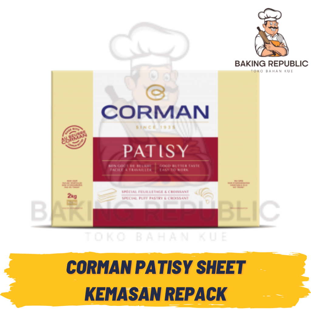 Jual CORMAN PATISY BUTTER SHEET SPECIAL FOR PASTRY & CROISANT | KEMASAN ...