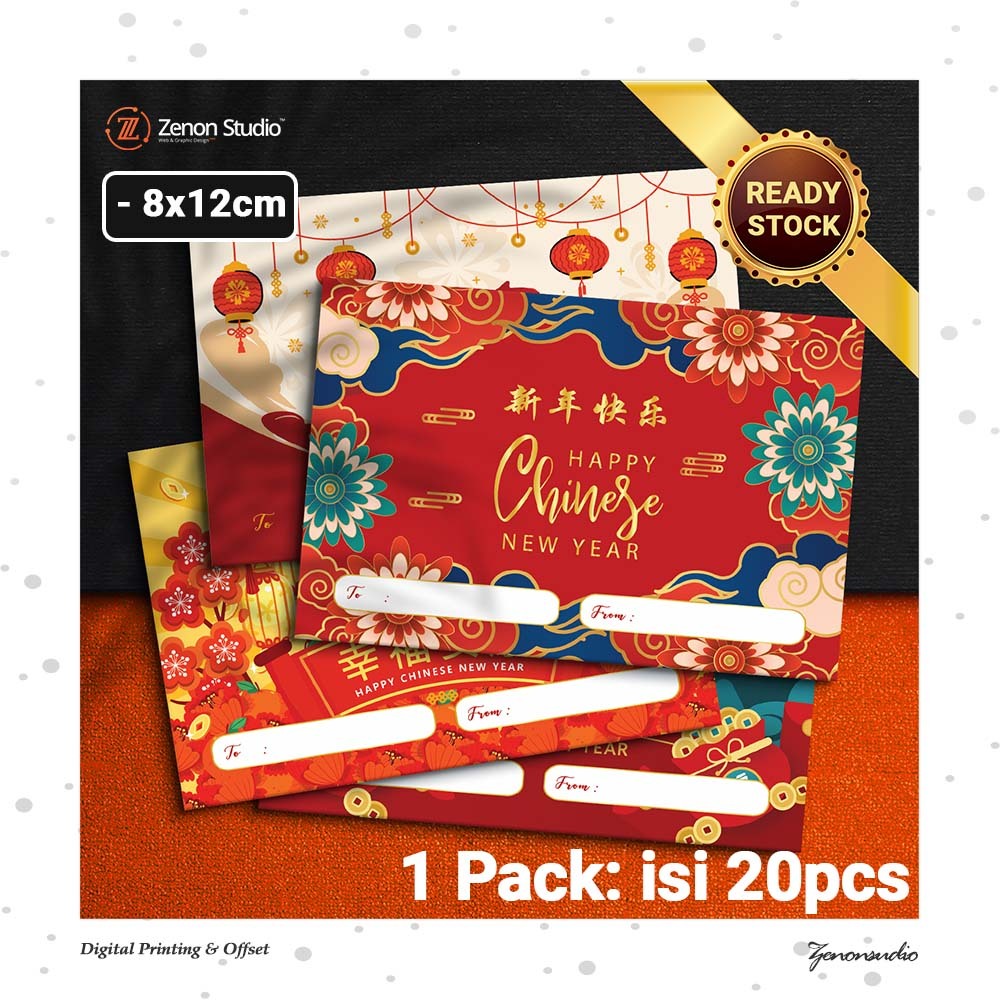 Jual [20pcs] Greeting Card Imlek CNY Kartu Ucapan Chinese New Year Gift ...