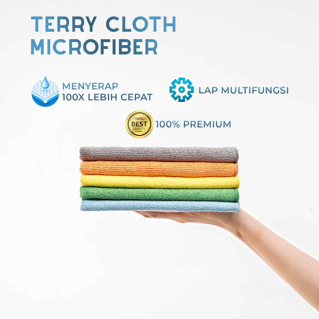 Jual Kain Lap Microfiber Tebal Daya Serap Tinggi 40x40cm 320GSM Real ...