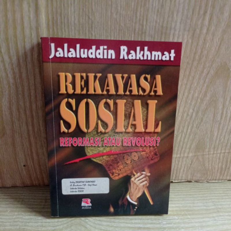 Jual REKAYASA SOSIAL REFORMASI ATAU REVOLUSI? by Jalaluddin Rakhmat ...