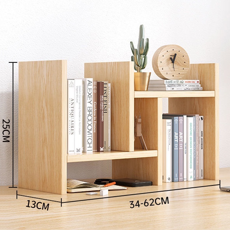 Jual Rak Buku Rak Kayu Serbaguna Rak Atas Meja Kuat dan Kokoh Bookshelf ...
