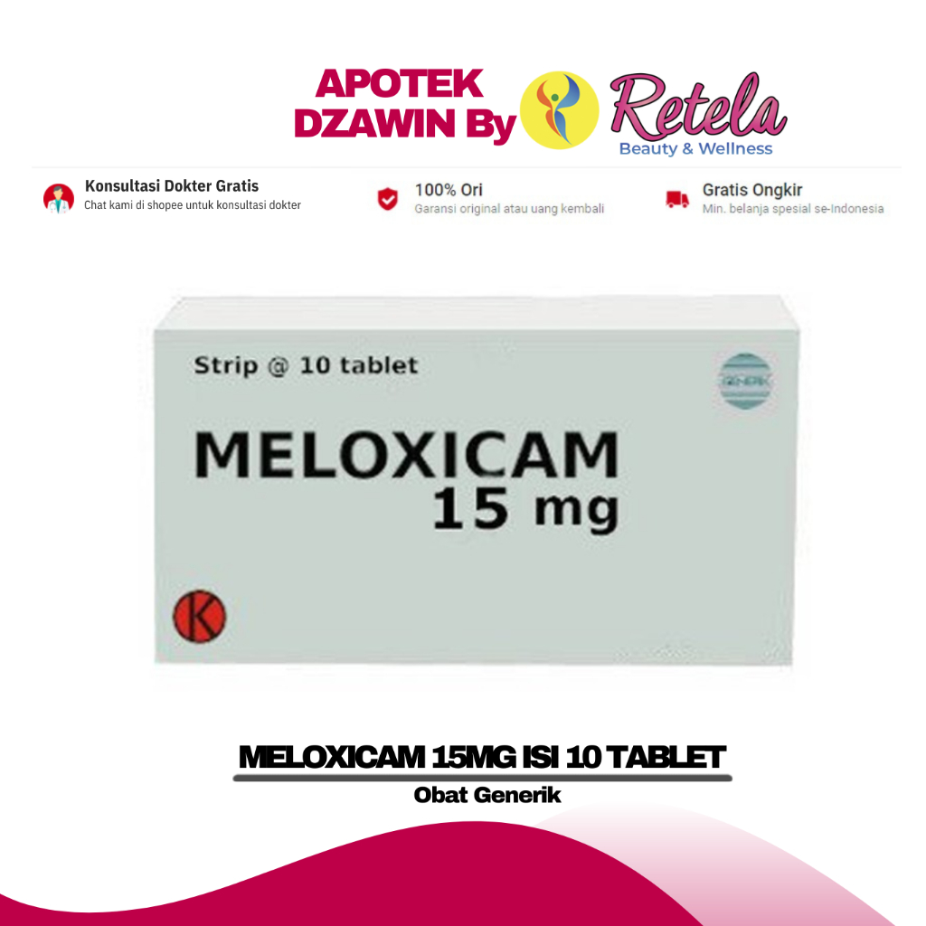 Jual MELOXICAM 15MG 1 STRIP ISI 10 TABLET (OGB) | Shopee Indonesia