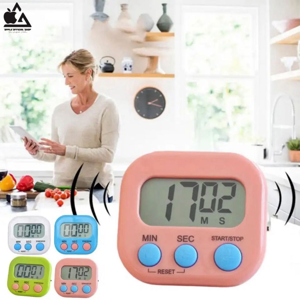Jual Digital Kitchen Timer LED Display Magnet + Standing Alarm ...