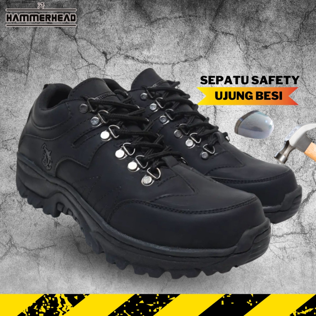 Jual Hammerhead Sepatu Safety Boots Ujung Besi Anti Slip Working Hiking ...