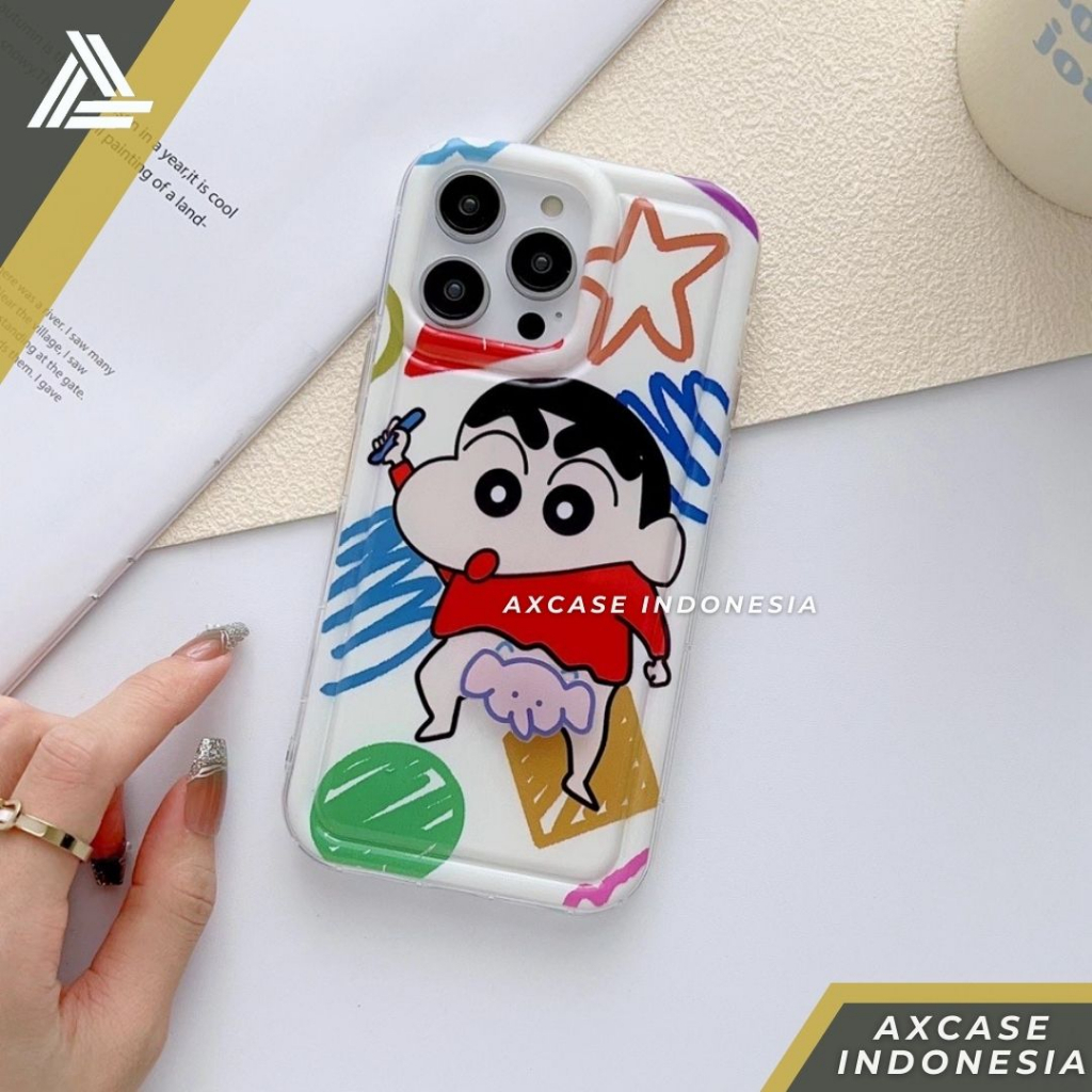 Jual Shinchan Crayon Case iPhone 13 14 15 PRO MAX PLUS Fullcover ...