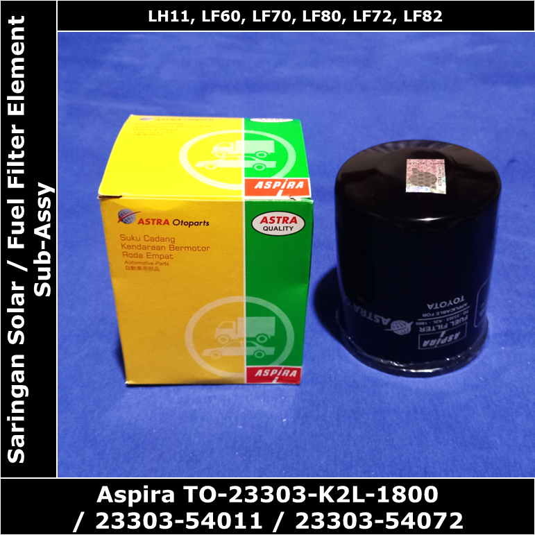 Jual Filter Solar Toyota Hiace Diesel LH11 1980-1982 Old Lama 2200 cc Aspira TO-23303-K2L-1800 ...