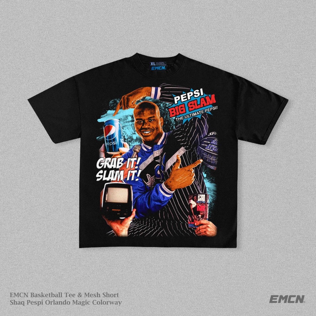 Jual EMCN Oversized Tee Shaquille Oneal Orlando Magic | Shopee Indonesia