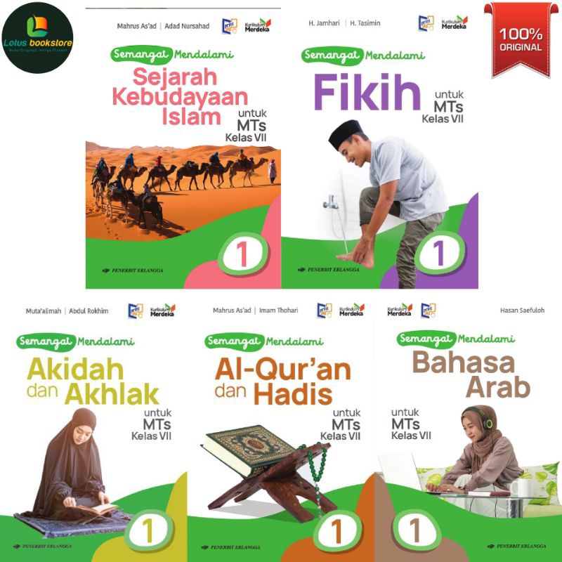 Jual 12.12 Brands Festival Seri Semangat Mendalami MTs Kelas 7 - Bahasa Arab Akidah Fikih Quran ...