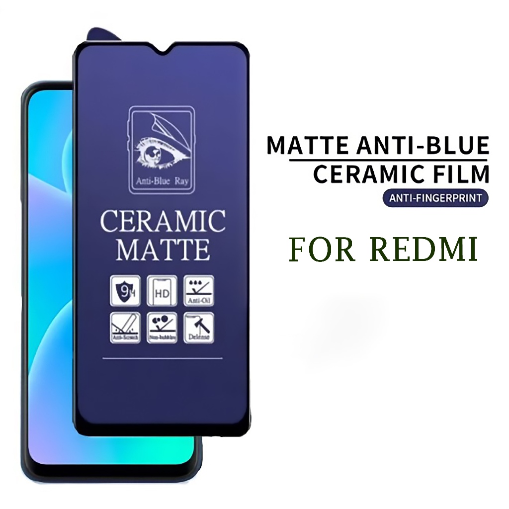 Jual Tempered Glass Anti Radiasi Keramik Anti Blue For Xiaomi Redmi/Poco 10c/12c/note 12/a2/poco ...