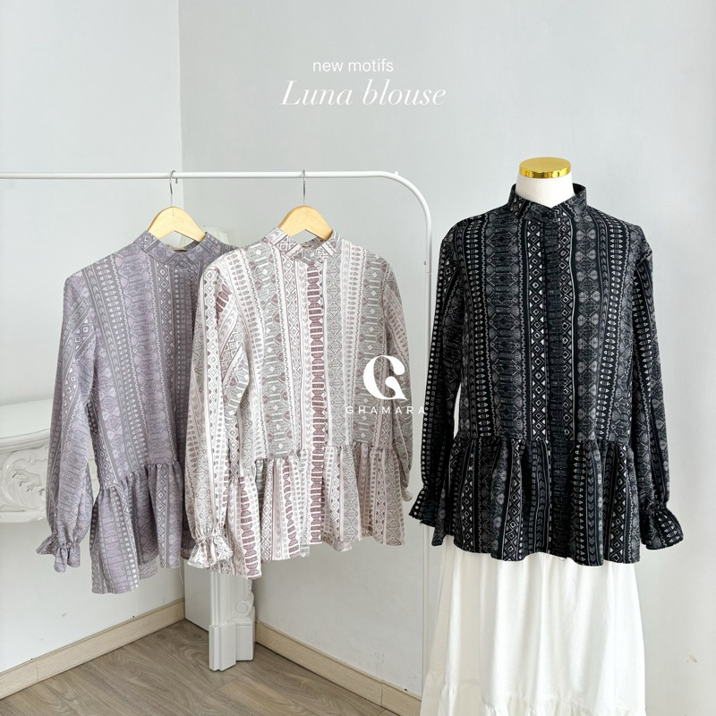 Jual Ghamara hijab • LUNA BLOUSE | korean blouse | blouse lebaran ...