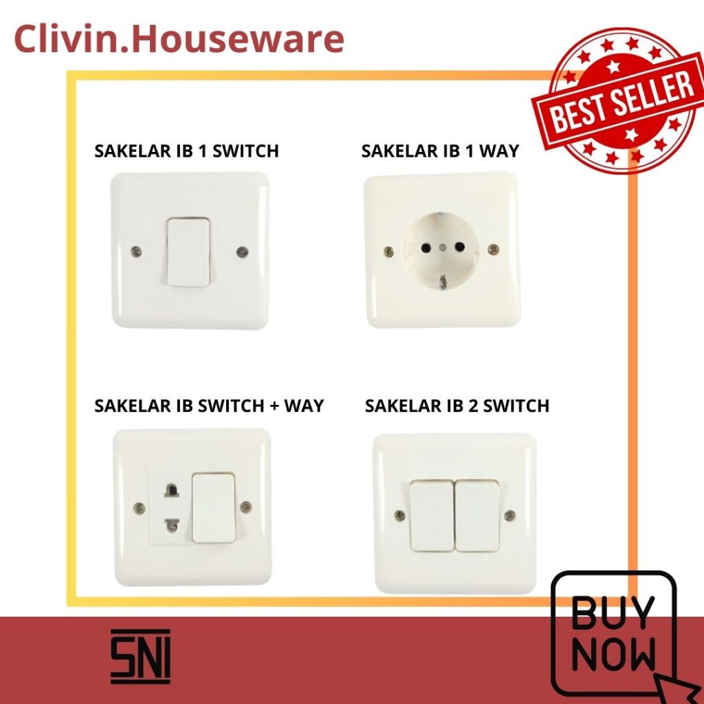 Jual IB SAKLAR LAMPU / SAKELAR LAMPU SWITCH / WAY - STOP KONTAK ...