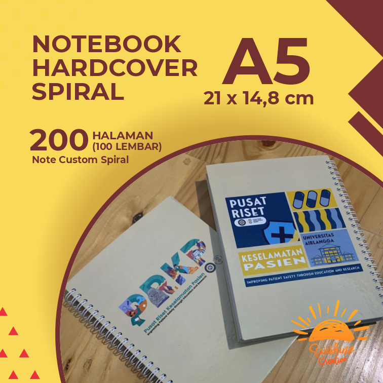 Jual Notes Hardcover A5 Spiral - Isi 100 lbr (200 Hal)/ Blocknote ...
