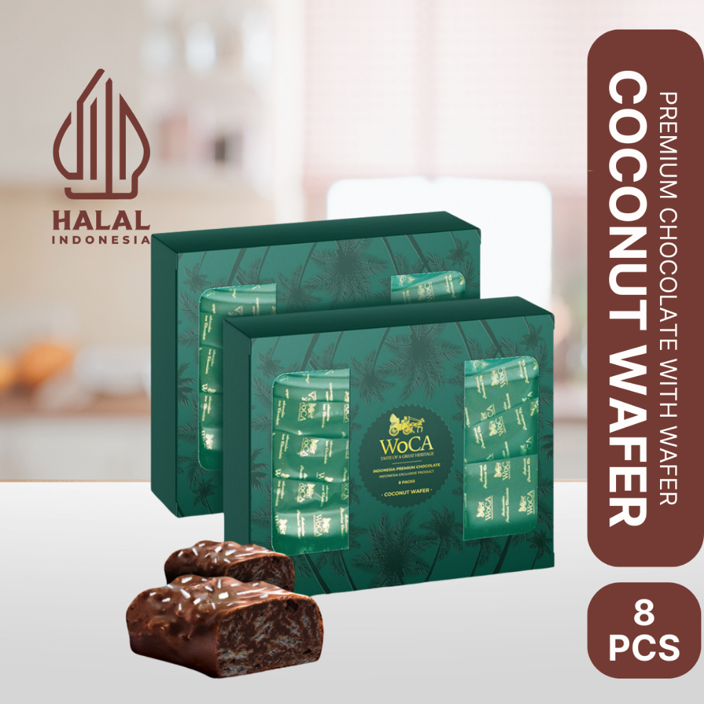 Jual WoCA Wafer Coklat Premium - Coconut Chocolate | Shopee Indonesia
