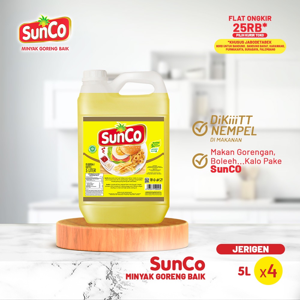 Jual SunCo Minyak Goreng Jerigen 5L x 4pcs | Shopee Indonesia