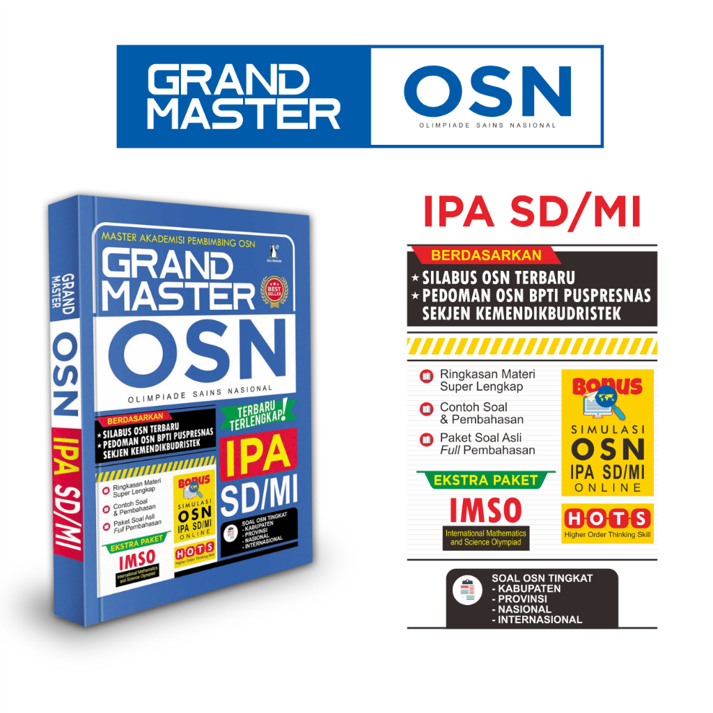 Jual Buku GRAND MASTER OSN OLIMPIADE SAINS NASIONAL IPA SD/MI | Shopee Indonesia