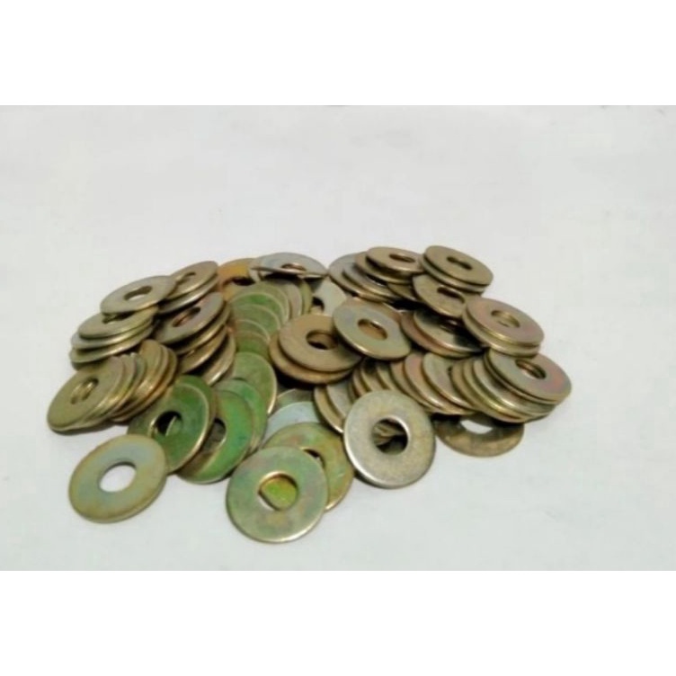 Jual Jual 100 PCS RING PLAT M6 X 18 X 1 MM KUNING ( UNTUK BAUT 10 ...