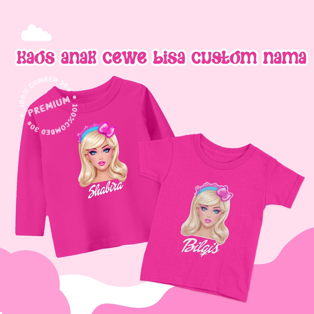 Jual KAOS ANAK CUSTOM SABLON DESAIN GAMBAR BARBIE CUSTOM NAMA KAOS ... Jual KAOS ANAK CUSTOM SABLON DESAIN GAMBAR BARBIE CUSTOM NAMA KAOS ...
