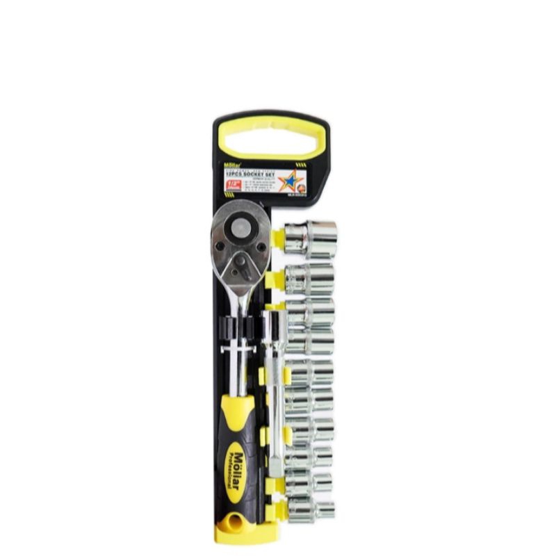 Jual Mollar Kunci Set Socket Dok Shock 12 Pcs Kunci Sok Wrench Rachet ...