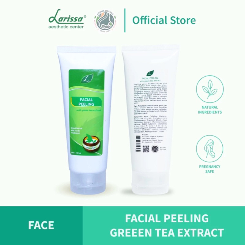 Jual Larissa Facial Peeling Green Tea Extract | Shopee Indonesia