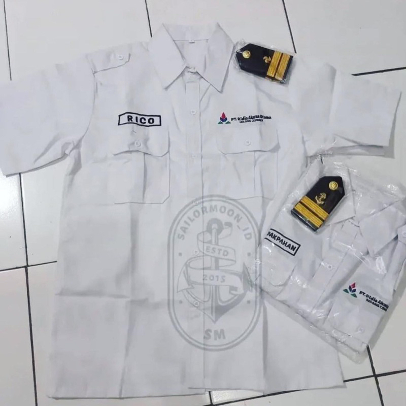 Jual CUSTOM BORDIR KEMEJA PDH BEBAS DESIGN KEMEJA PDH PELAUT KEMEJA PDH ...