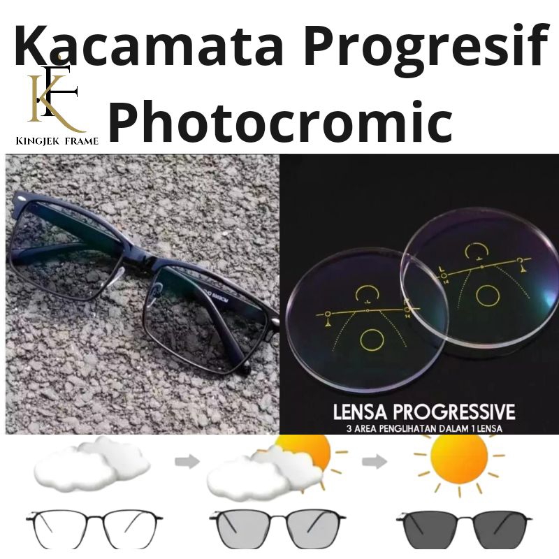 Jual Kacamata Progresif Photocromic Anti Radiasi Baca dan Jalan Lensa ...