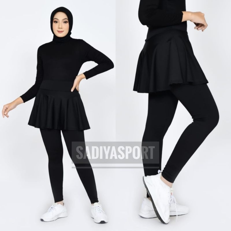 Jual Sadiya Legging Rok Hight Waist | Legging Rok Olahraga Wanita ...