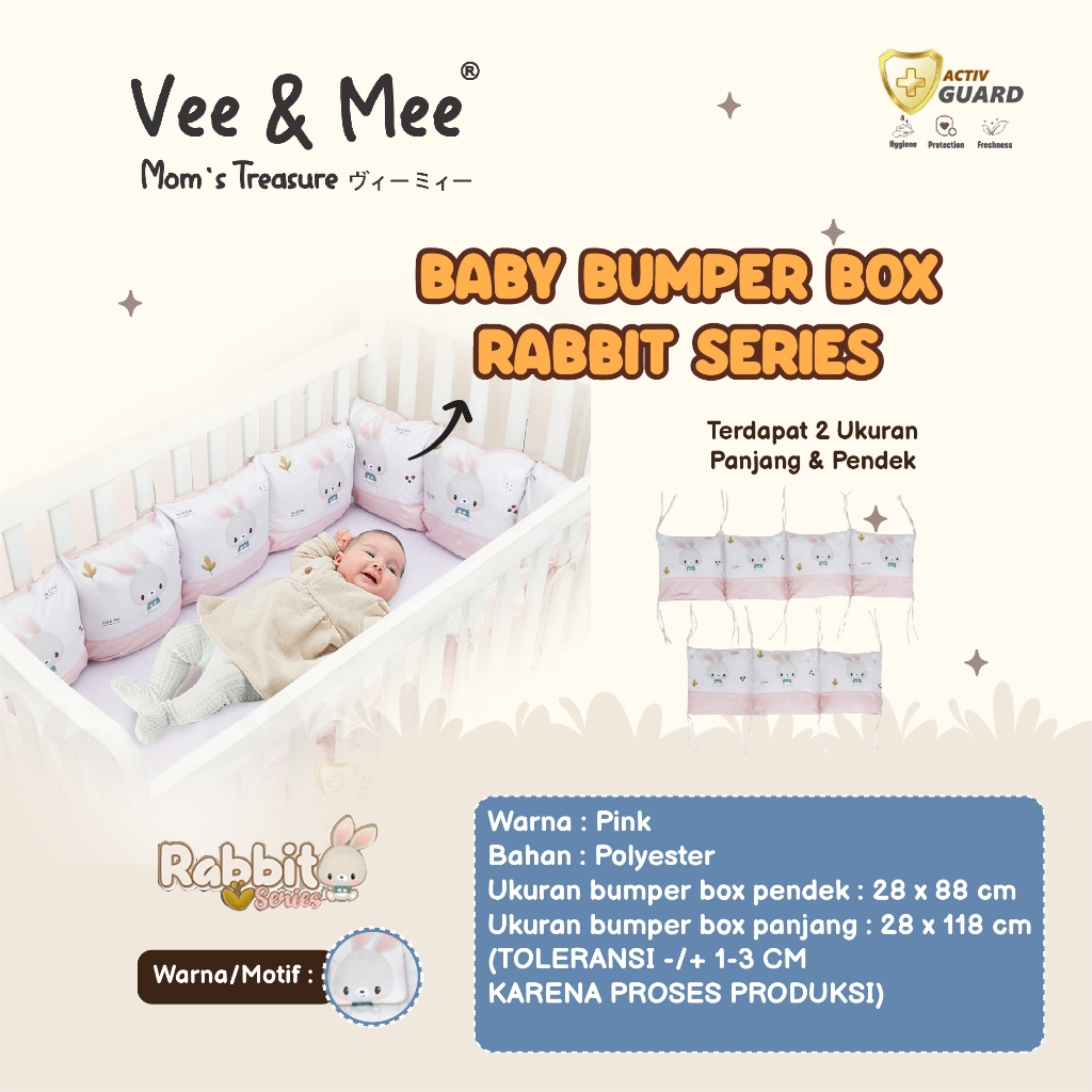 Jual Baby Bumper Bed/Box / Pelindung Sudut Kasur Rabbit Series Vee And Mee | Shopee Indonesia