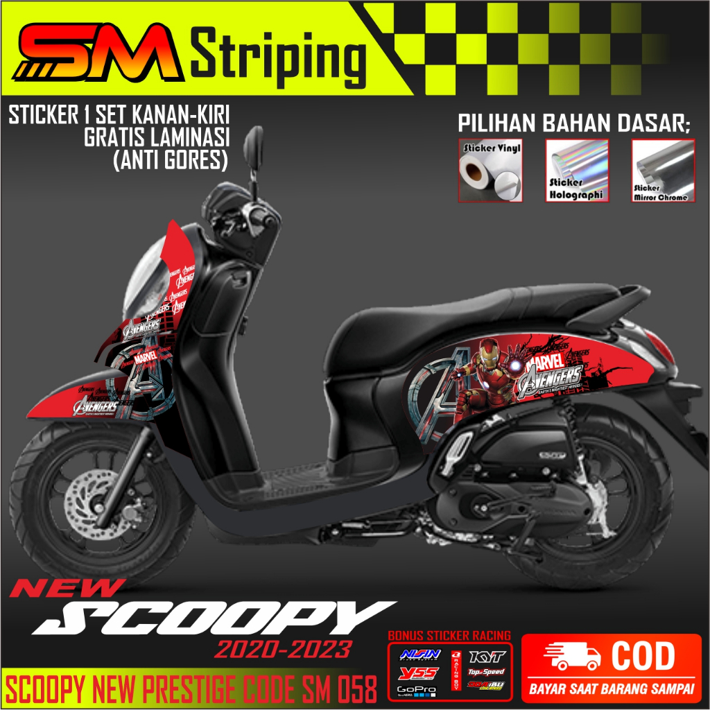 Jual Stiker Scoopy full body Sticker New Pristage 2020-2021-2022-2023 PRESTIGE VARIASI MARVEL ...