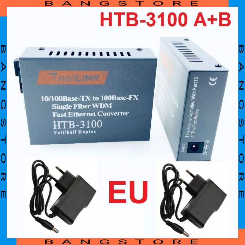 Jual Netlink HTB 3100 Fiber Optic Media Converter FO RJ45 | Shopee ...