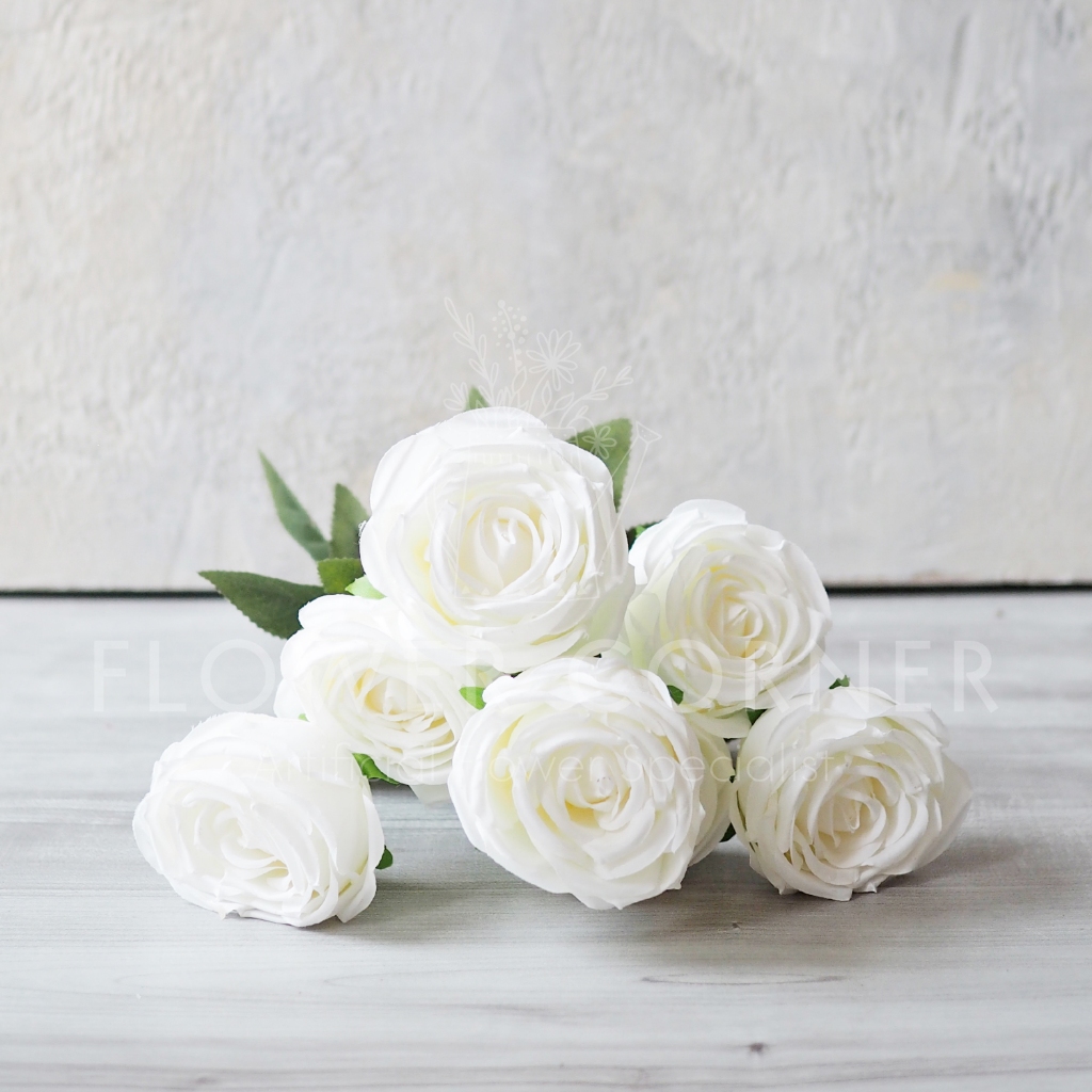 Jual Bunga Artificial Rose Mawar Cabbage 7 Kuntum Bold (B23231 ...