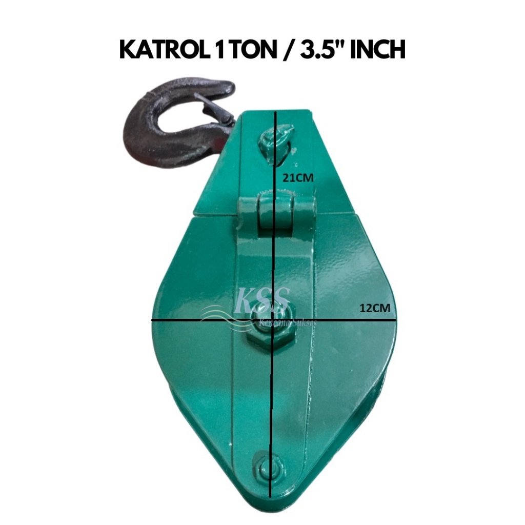 Jual Pulley Block Katrol Kapal Kerekan Timba Sumur 1 Ton 1T 1000kg 1000 Kg KSS | Shopee Indonesia