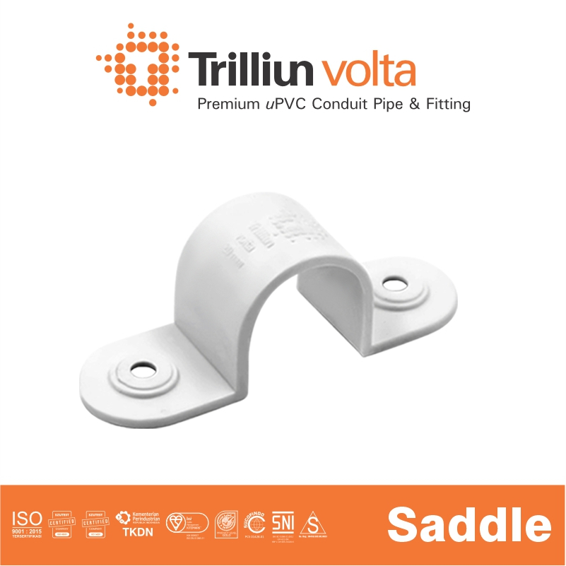 Jual Fitting Pipa uPVC Conduit Trilliunvolta Saddle | Shopee Indonesia