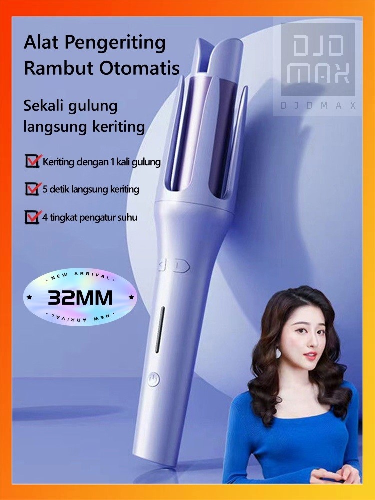 Jual DJDMax Alat Pengeriting Rambut Otomatis Untuk Rambut Halus Tanpa ...