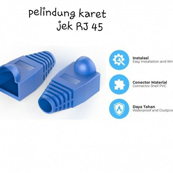 Jual Karet konektor UTP RJ45 Pelindung RJ 45 / Cover RJ45 Cat 5 Cat 6 ...