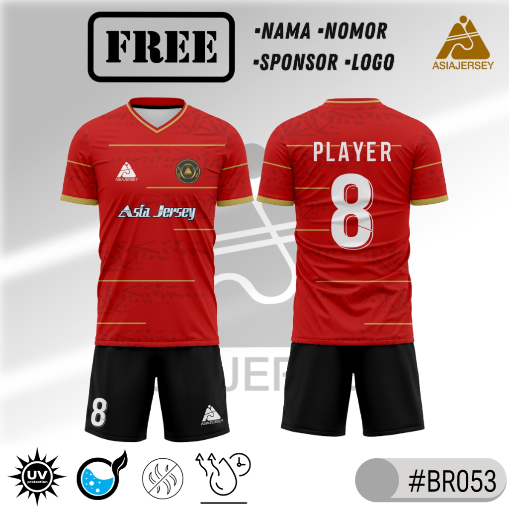 Jual Jersey bola futsal premium custom free nama nomor sponsor premium ...
