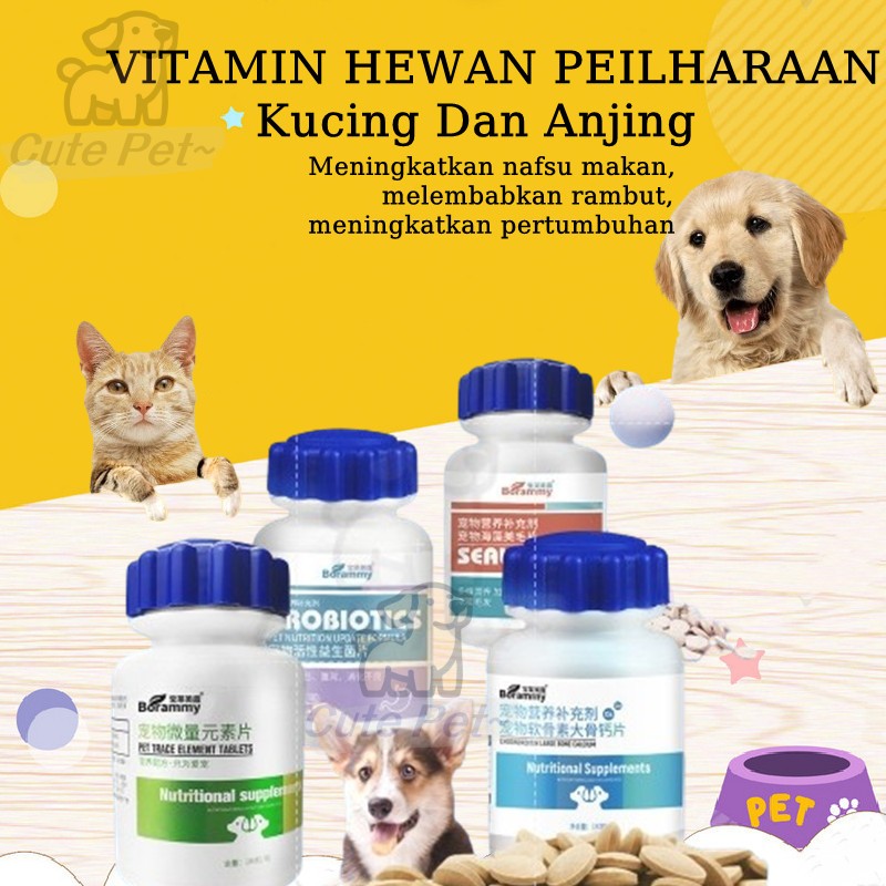 Jual Pet vitamin kucing /suplemen kucing / Tablet Probiotik / Mengatur ...