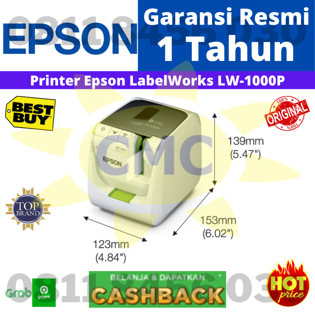 Jual Epson LabelWorks LW 1000P WiFi PC Connectable Label Printer ...