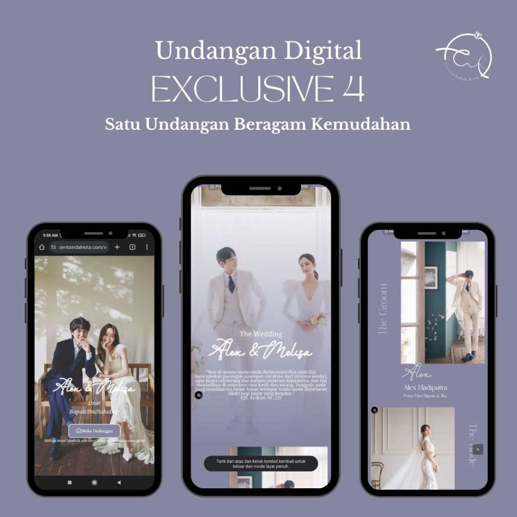 Jual Undangan Digital Paket Eksklusif 4 Undangan Online Undangan ...