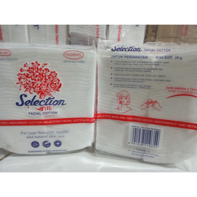 Jual Kapas Selection Facial Cotton 35g | Shopee Indonesia
