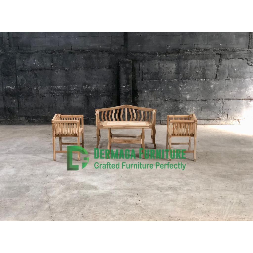 Jual SET TAMU YUYU H 2K 1M 1S KAYU JATI SOFA PELAMINAN KURSI TAMU MEJA ...