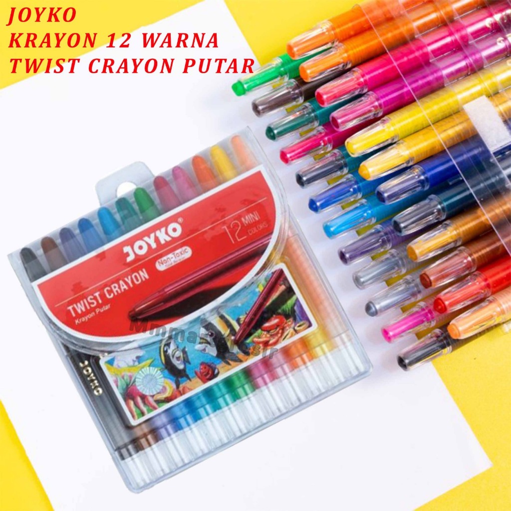 Jual Joyko / Crayon Putar Mewarnai / Twist Oil Pastel / Krayon 12 ...