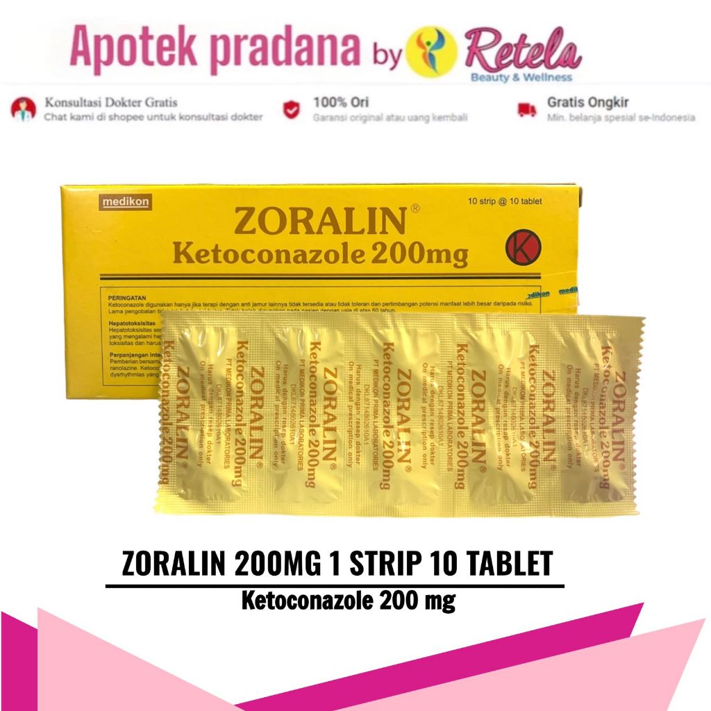 Jual ZORALIN 200MG 1 STRIP 10 TABLET | Shopee Indonesia