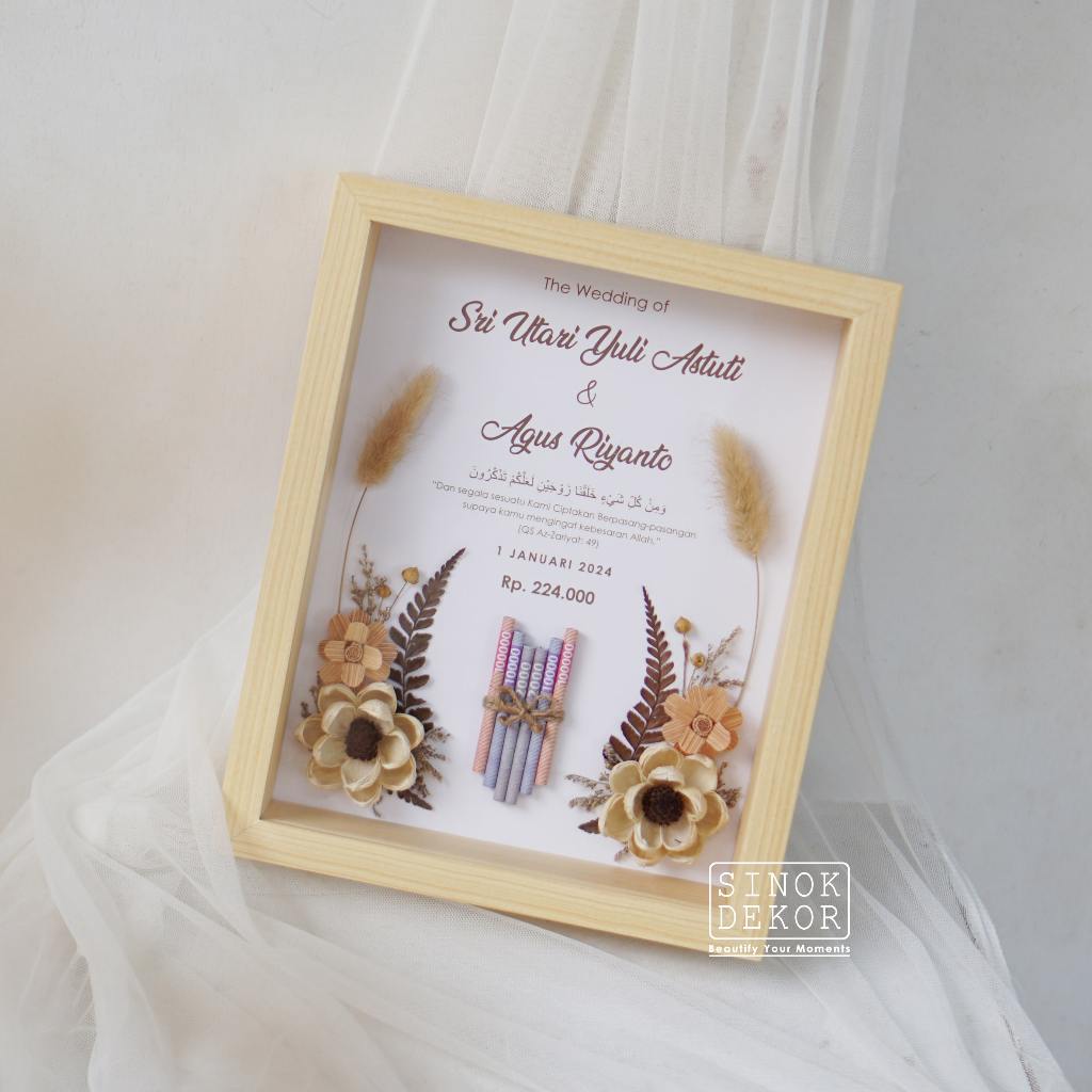 Jual Bingkai Mahar Nikah / Mahar Rustic / Mahar Pernikahan / Frame ...