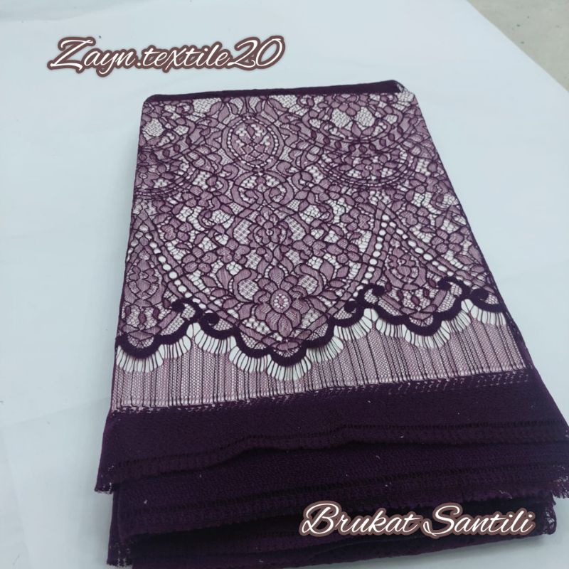 Jual Kain Brokat Chantily Lace Panel / Bahan Brokat Kebaya Chantily ...