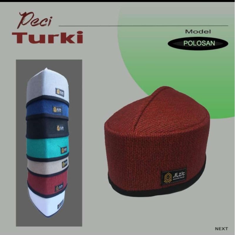 Jual PECI KOPIAH SONGKOK ASAGOFAH TURKY POLOS TERMURAH & TERLARIS HARGA ...