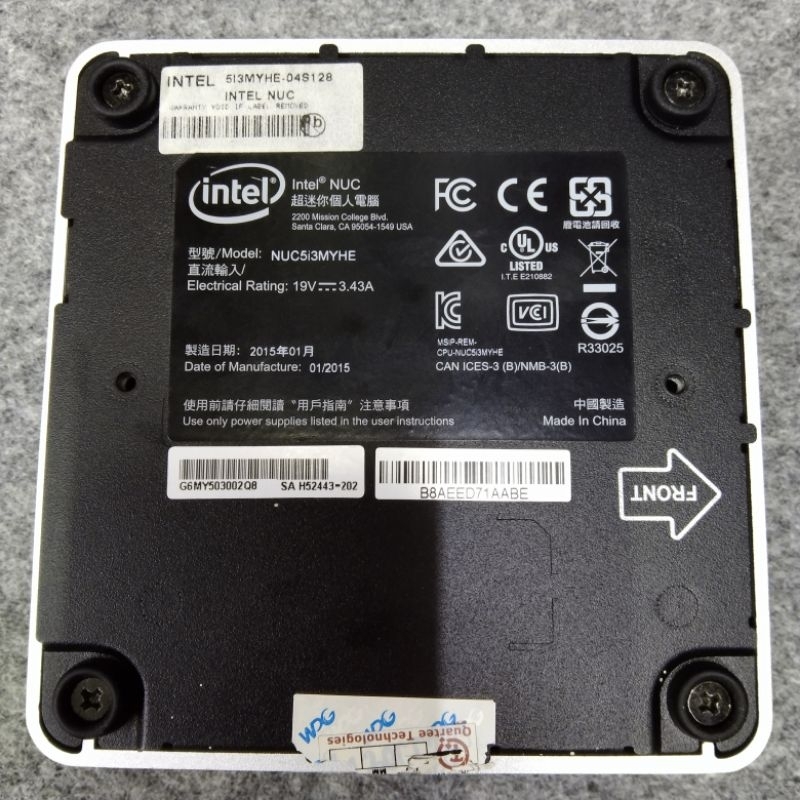 Jual PC MINI INTEL NUC5i3MYHE CORE I3 GEN 5TH RAM 4GB SSD 128GB LIKE ...